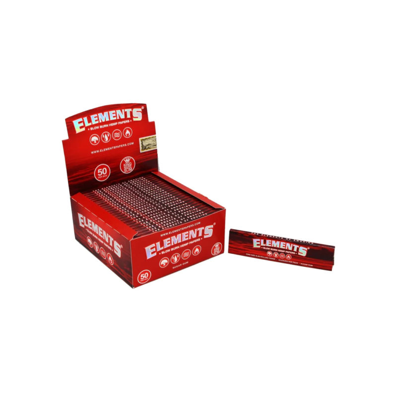 Elements Red King Size Slim Rolling Papers - House of Headys